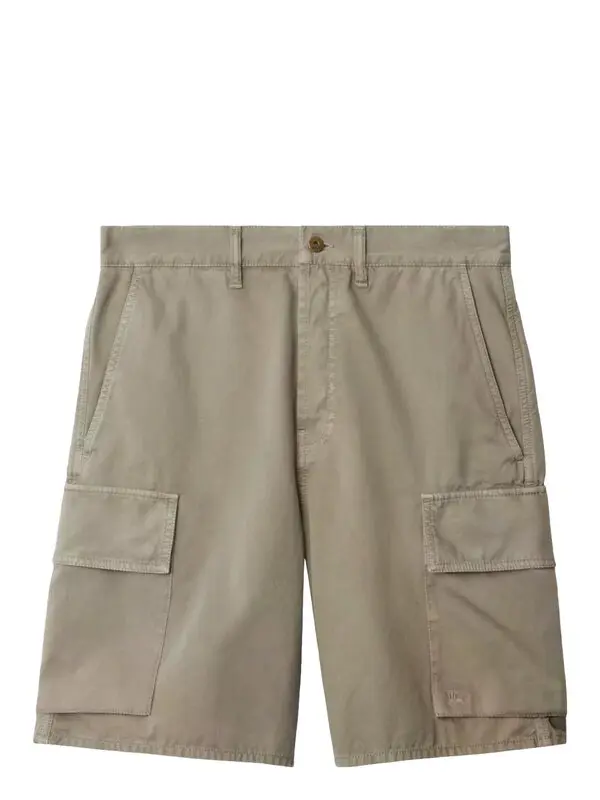 Burberry Cotton Cargo Shorts - Neutrals