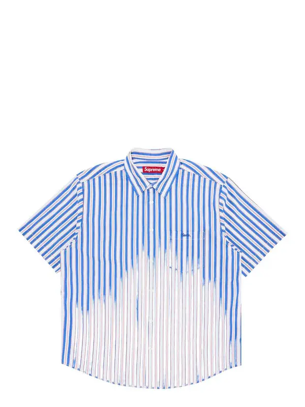 Supreme Loose Fit Multi Stripe Short-sleeve Shirt - Blue