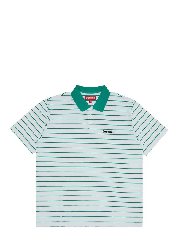 Supreme X Melvins Stripe Short-sleeve Polo - White