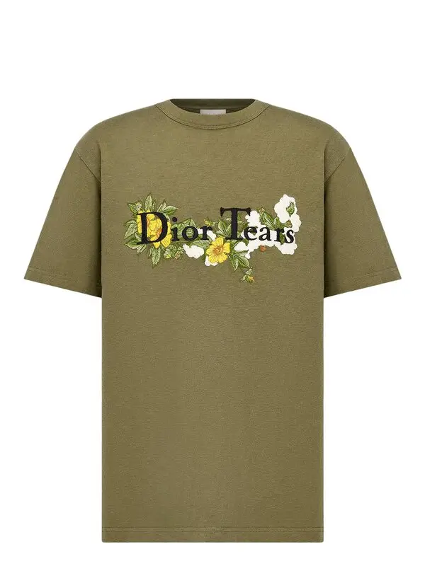 Dior X Denim Tears T-shirt 'khaki - Green