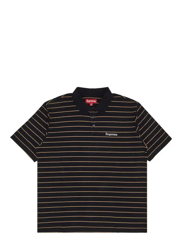 Supreme X Melvins Stripe Short-sleeve Polo - Black