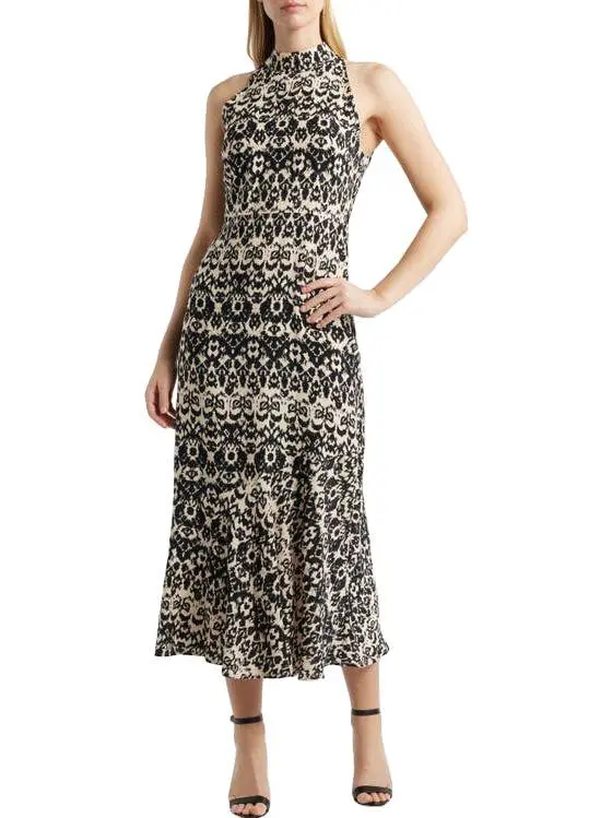 Sam Edelman Ikat Maxi Dress - Black/ Ecru