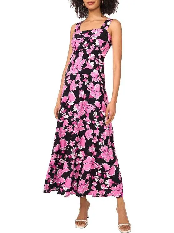 Vince Camuto Floral Tiered Maxi Dress - Violet Blush