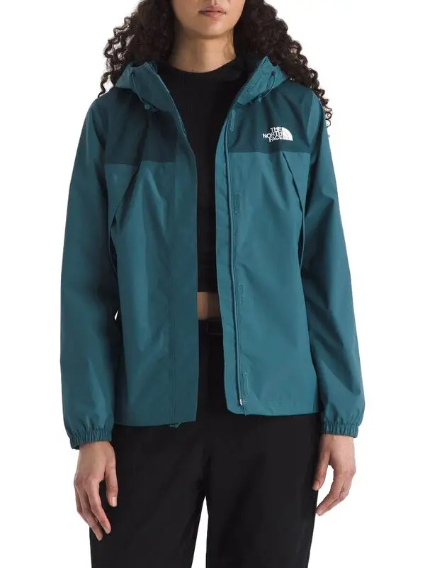 The North Face Antora Waterproof Hooded Rain Jacket - Space/deep Cypress