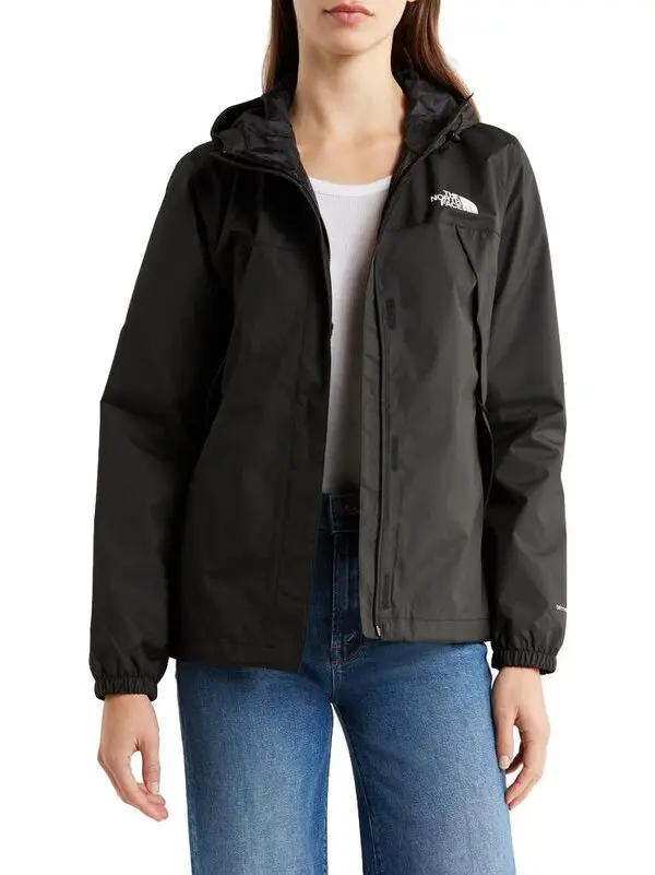 The North Face Antora Waterproof Hooded Rain Jacket - Tnf Black