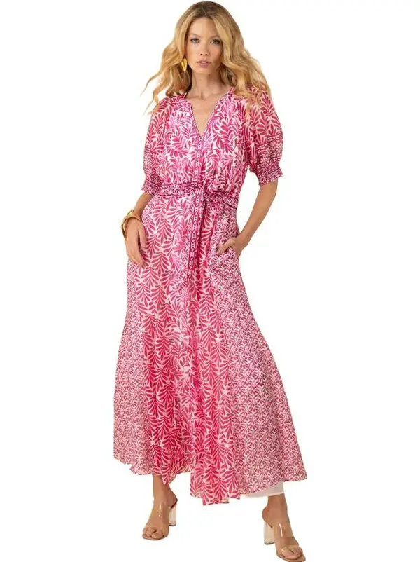 Hale Bob Estella Organza Maxi Dress - Pink