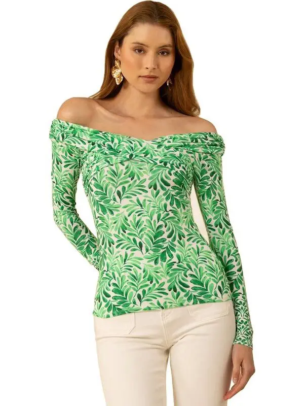 Hale Bob Emmie Jersey Top - Green