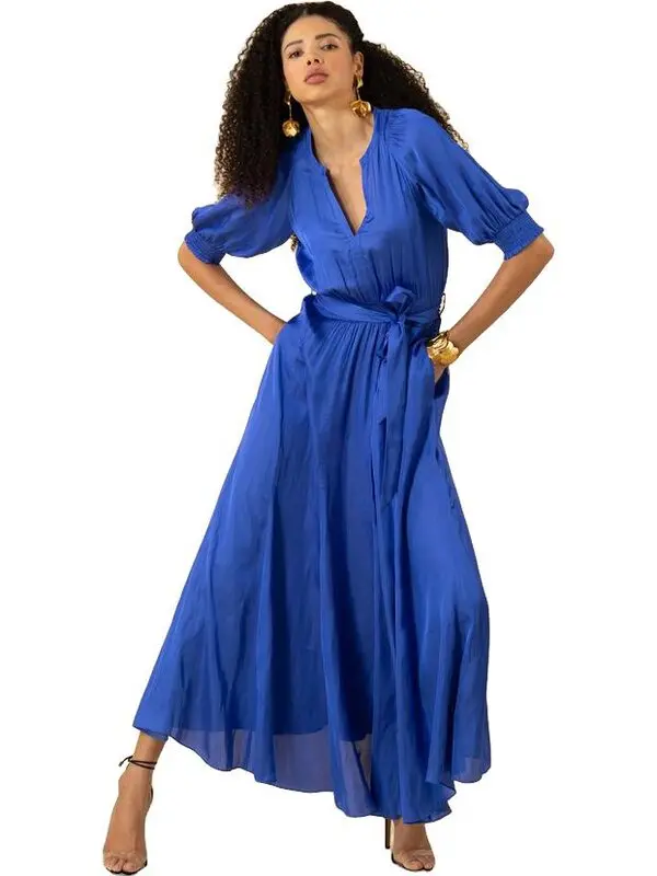 Hale Bob Estella Charmeuse Maxi Dress - Blue
