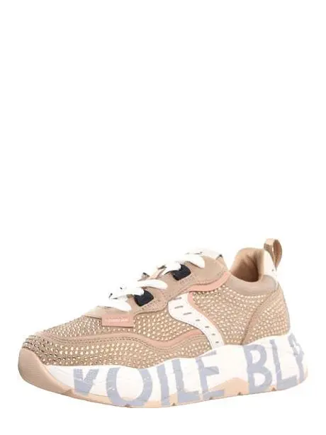 VOILE BLANCHE Club105 Sneakers - Beige Strass