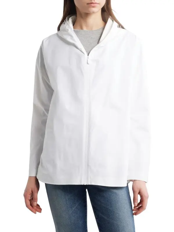 SAVE THE DUCK Dawa Water Repellent Hooded Rain Jacket - White