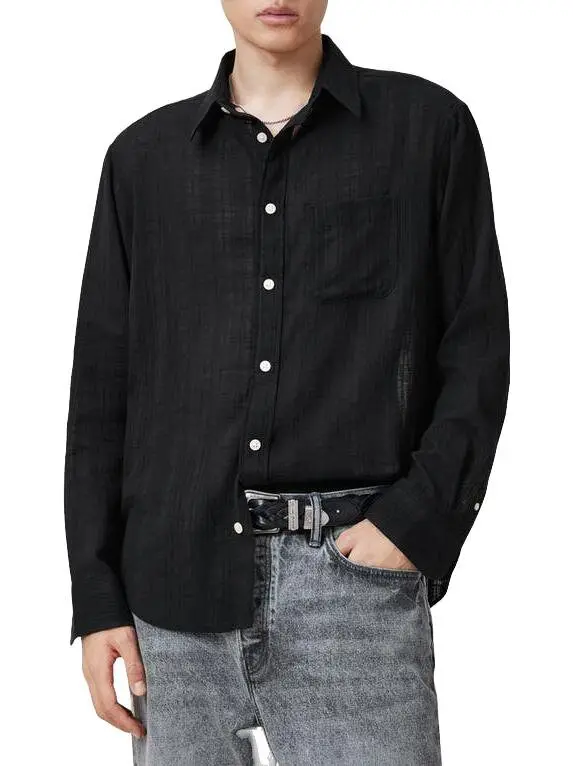 ALLSAINTS Karmi Long Sleeve Button-up Shirt - Black