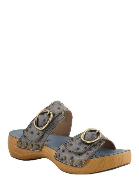 SPRING STEP SHOES Nostalgish Platform Slide Sandal - Slate