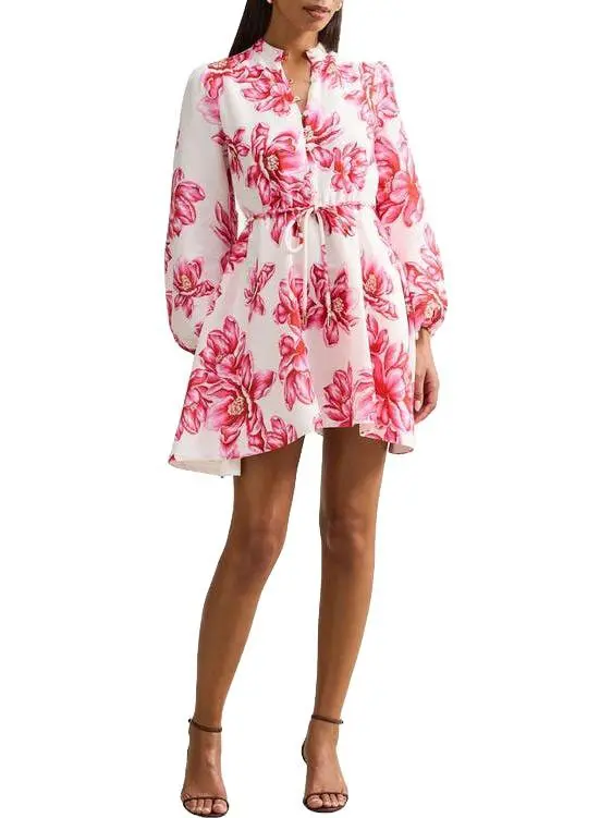 EVER NEW Annalise Tie Waist Mini Dress - Zila Floral