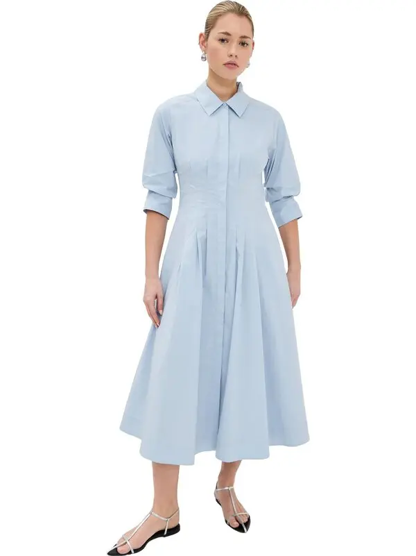 Simkhai Jazz Pintuck Midi Dress - Periwinkle Sky