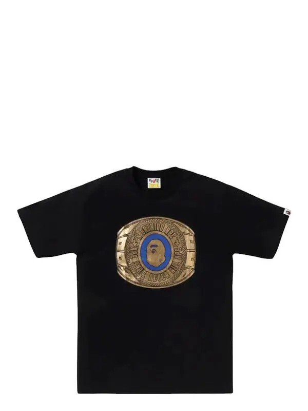 A BATHING APE Foil College Ring C Tee Shirt - Black