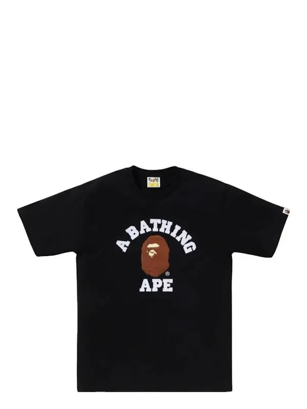 A BATHING APE Boa College C Tee Shirt - Black