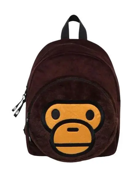 A BATHING APE Baby Milo Boa Daypack - Brown