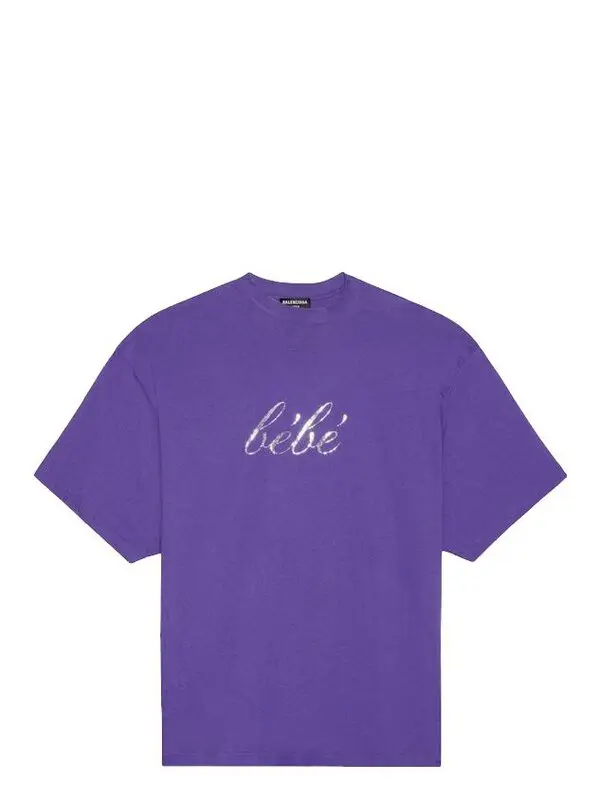 Balenciaga Bebe Wornout T-shirt - Purple