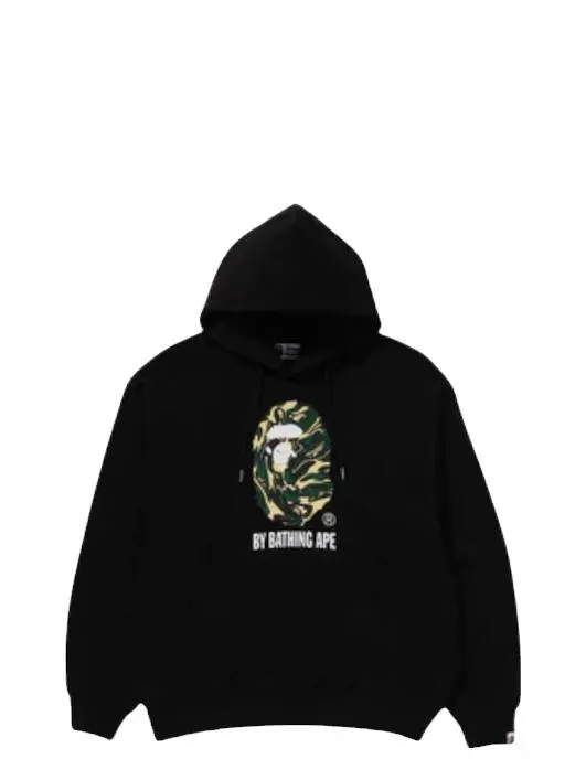BAPE Marbling Camo Relaxed Fit Pullover Hoodie - Black