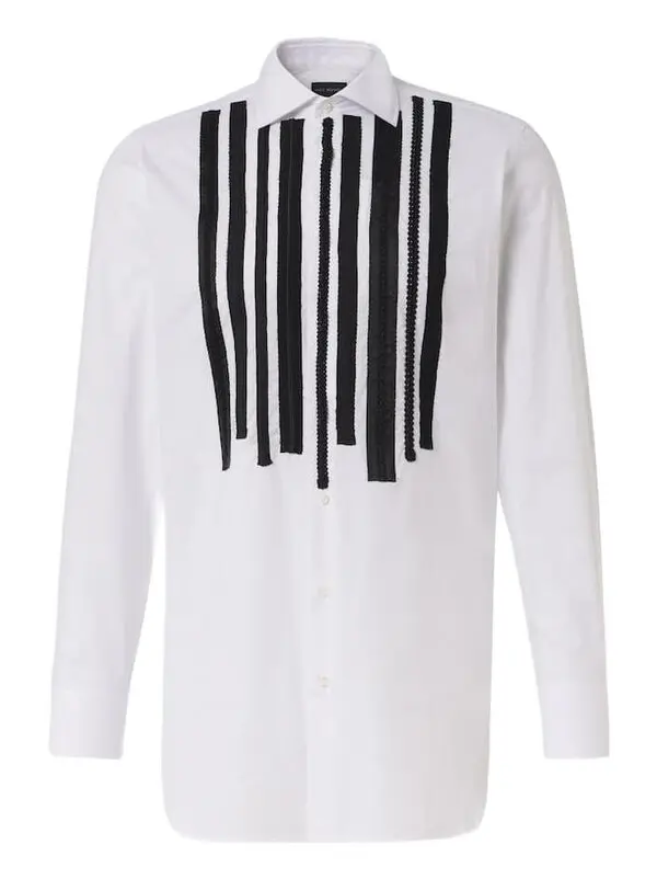 Junya Watanabe X Guy Rover Striped Cotton Shirt - White