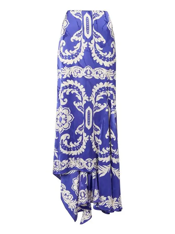 Etro Printed Maxi Skirt - Blue