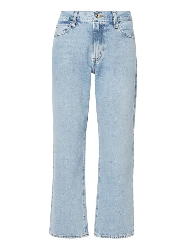 FRAME The Hang High-rise Straight Jeans - Blue