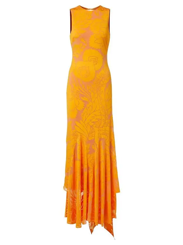 Etro Floral Maxi Dress - Orange