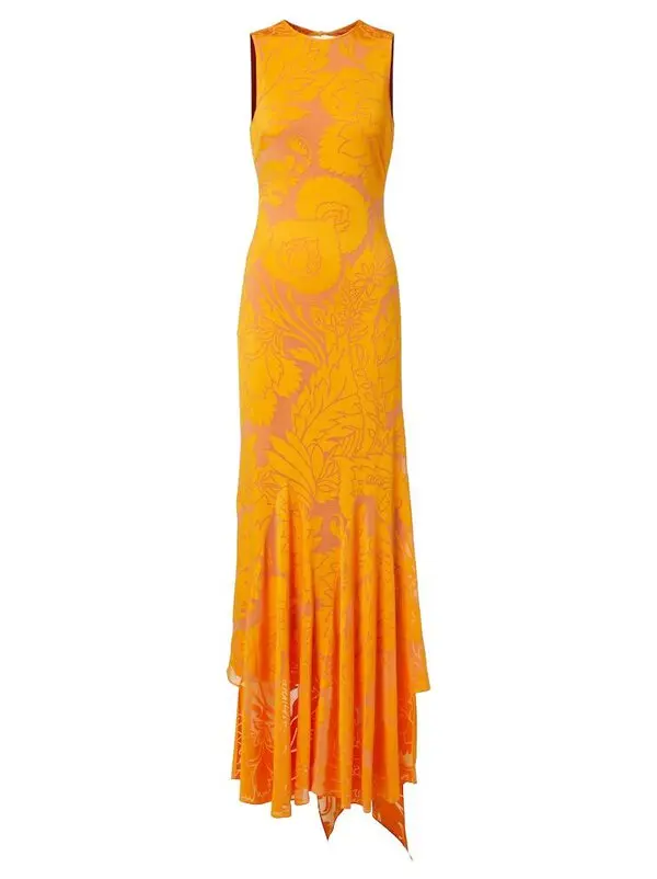Etro Floral Maxi Dress - Orange