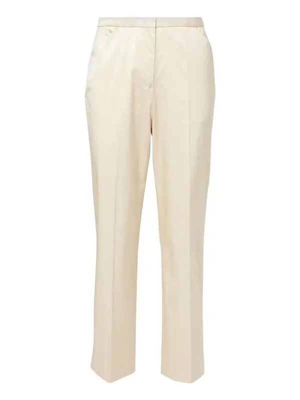 TOTEME Cotton-blend Straight-leg Trousers - Beige