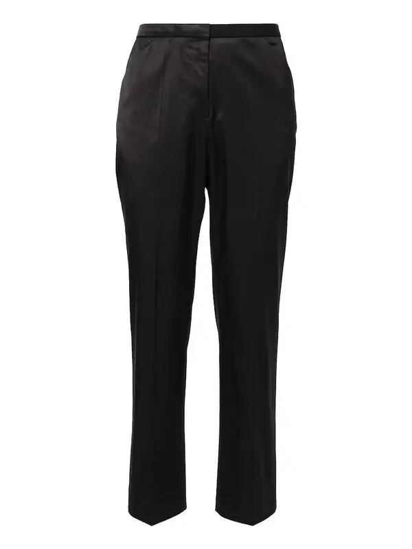 TOTEME Cotton-blend Straight Leg Pants - Black