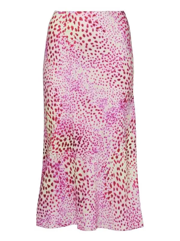 Dries Van Noten Printed Midi Skirt - Pink