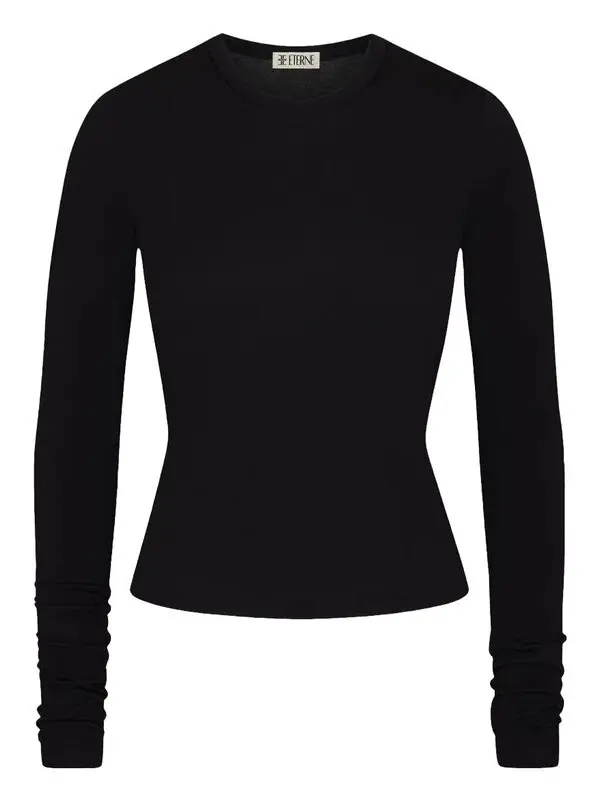 Eterne Fitted Long-sleeve T-shirt - Black