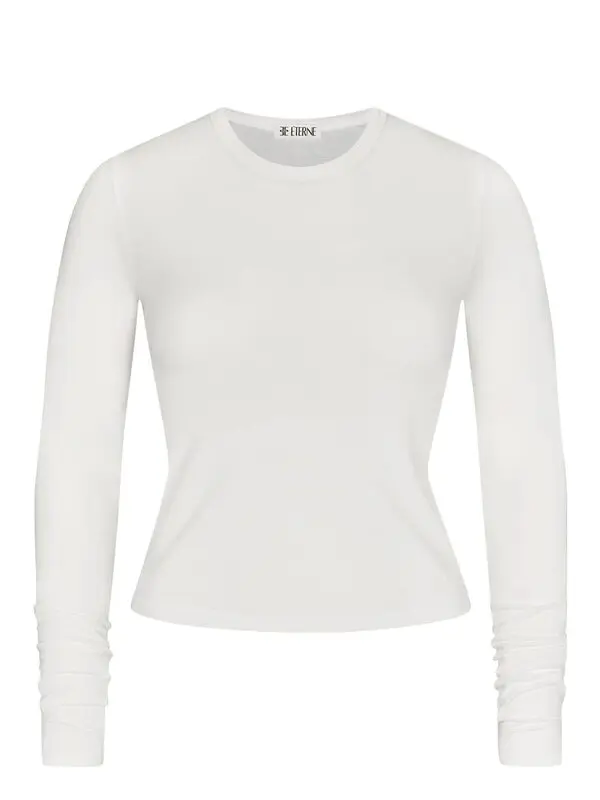 Eterne Fitted Long-sleeve T-shirt - Ivory