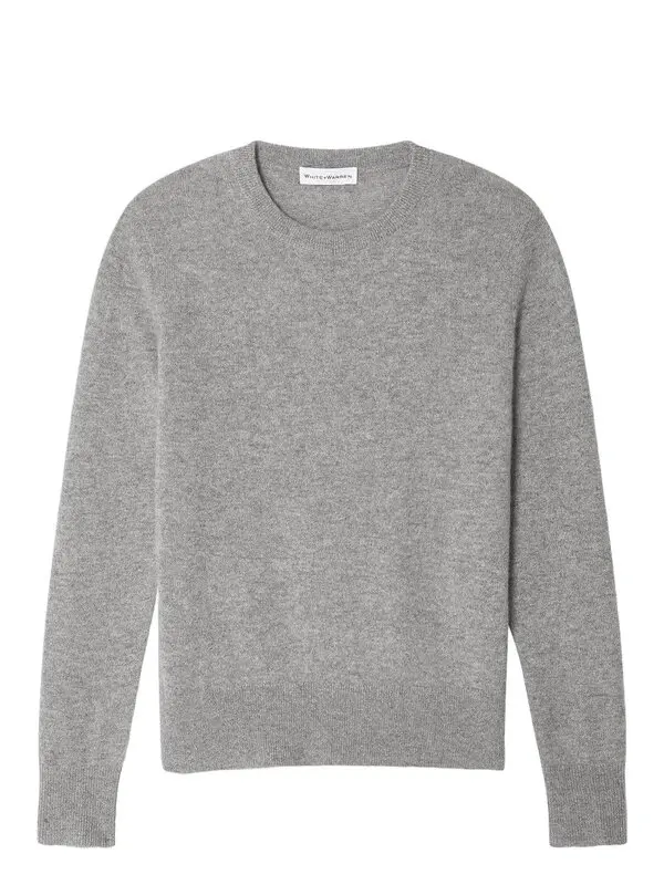 White + Warren - Cashmere Classic-Fit Crewneck - Grey Heather / XS