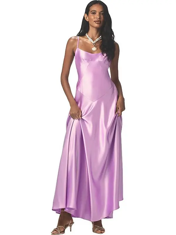MARE MARE Emmy Satin Corset Maxi Dress - Brighter Lilac