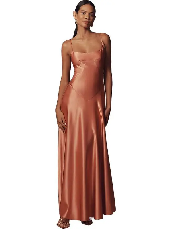 MARE MARE Emmy Satin Corset Maxi Dress - Sedona