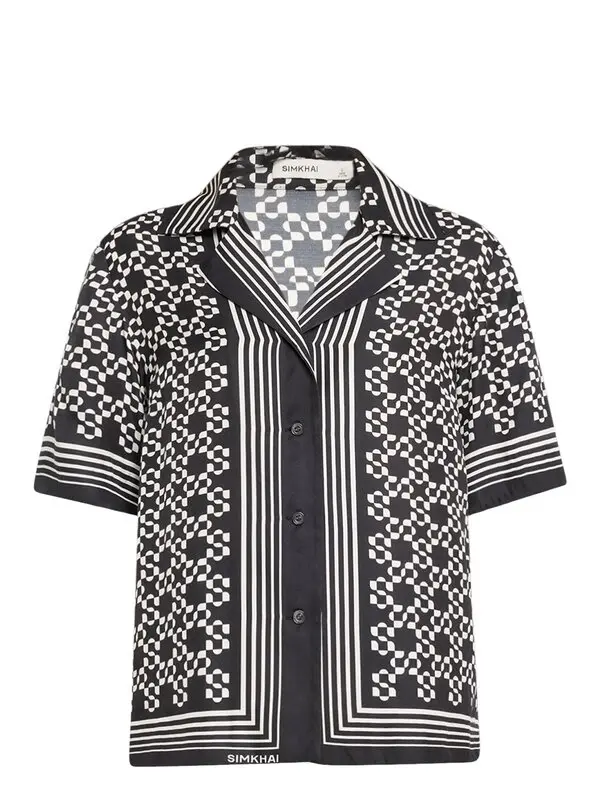 Simkhai Koda Button-front Shirt - Black