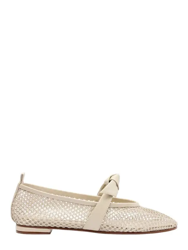 ALEXANDRE BIRMAN Clarita Fishnet Ballerina Flats - Dove
