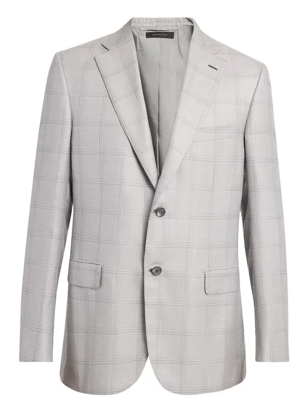 Brioni Windowpane Check Sport Coat - Cloud