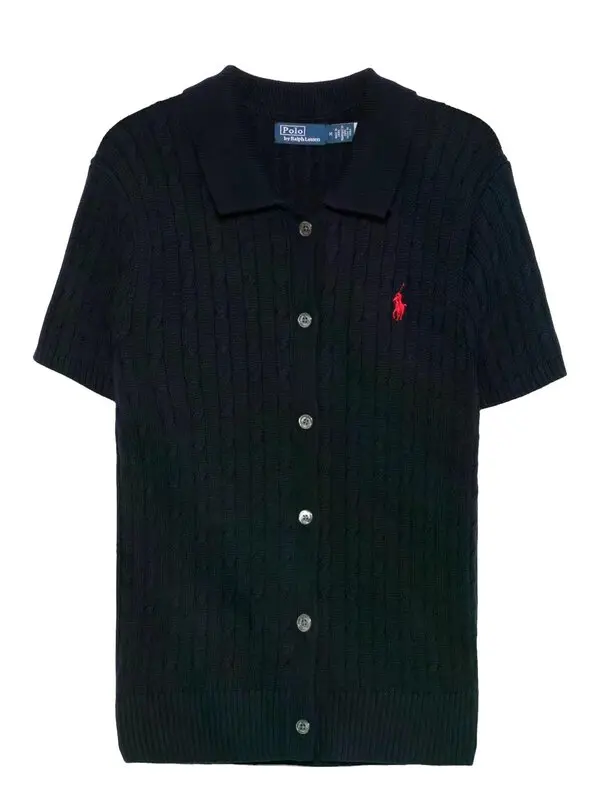 Polo Ralph Lauren Cable-knit Polo Shirt - Blue