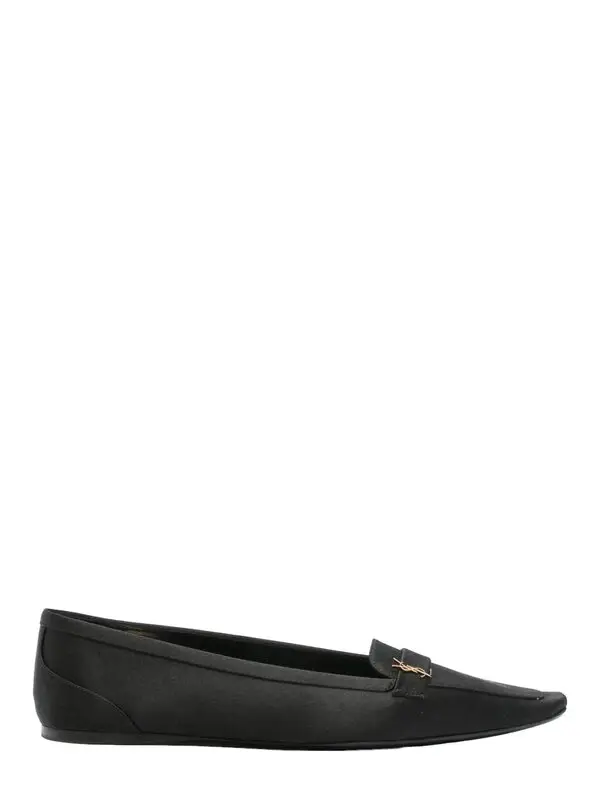 Saint Laurent Poppy Ballet Flats - Black