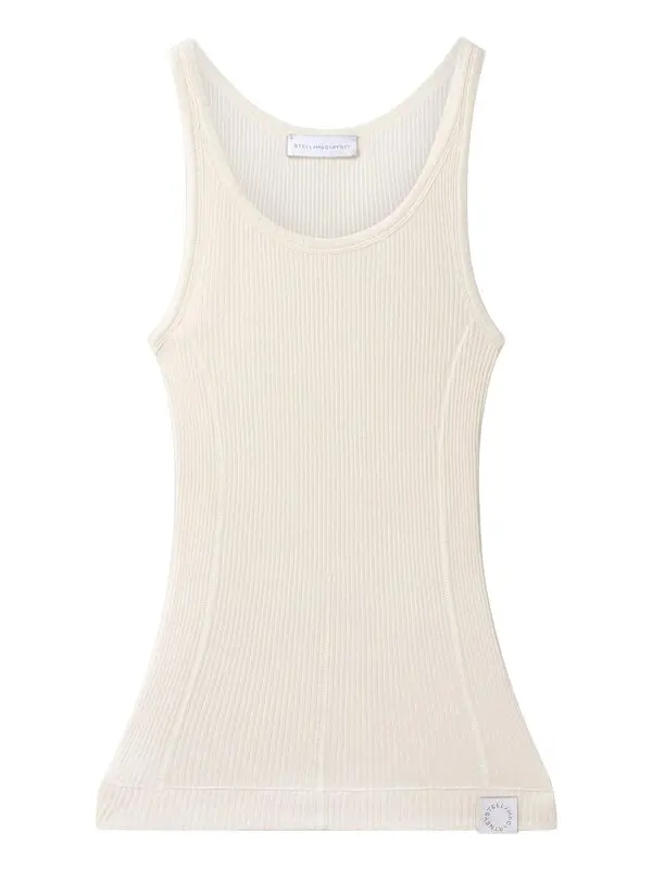 Stella McCartney Sheer Ribbed Tank Top - Buttercream