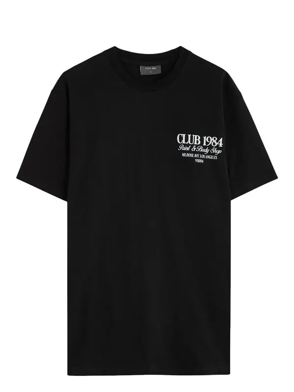 CLUB 1984 Body Shop Printed Cotton T-shirt - Black