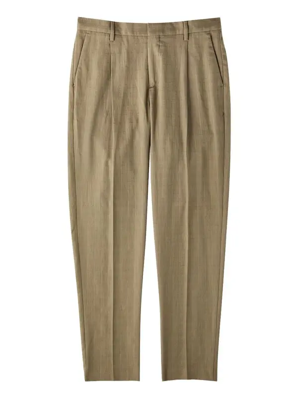Sunspel Tapered-leg Cotton Trousers - Sage