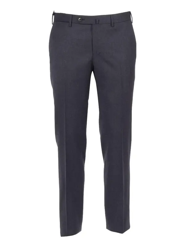 PT TORINO Flat Front Slim Trousers - Gray