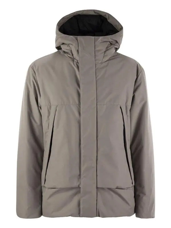 Herno 2-layer Down Jacket With Hood - Grey