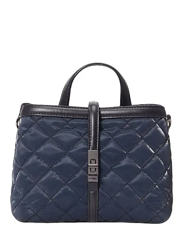 Mz Wallace Mini Astor Top Handle Bag - Ink Liquid/gunmetal