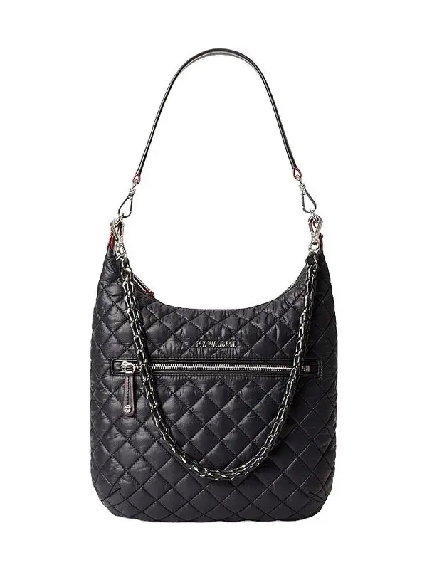 Mz Wallace Crosby Sienna Hobo Bag - Black/silver