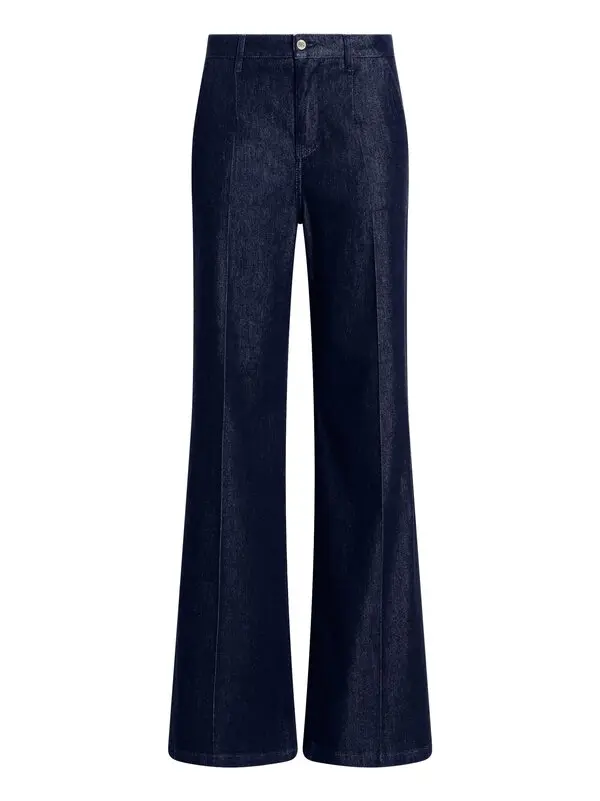 Dolce & Gabbana Denim And Silk Palazzo Pants - Multicolor