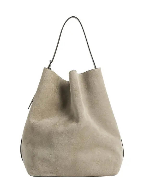 TOTEME Belted Suede Tote - Desert